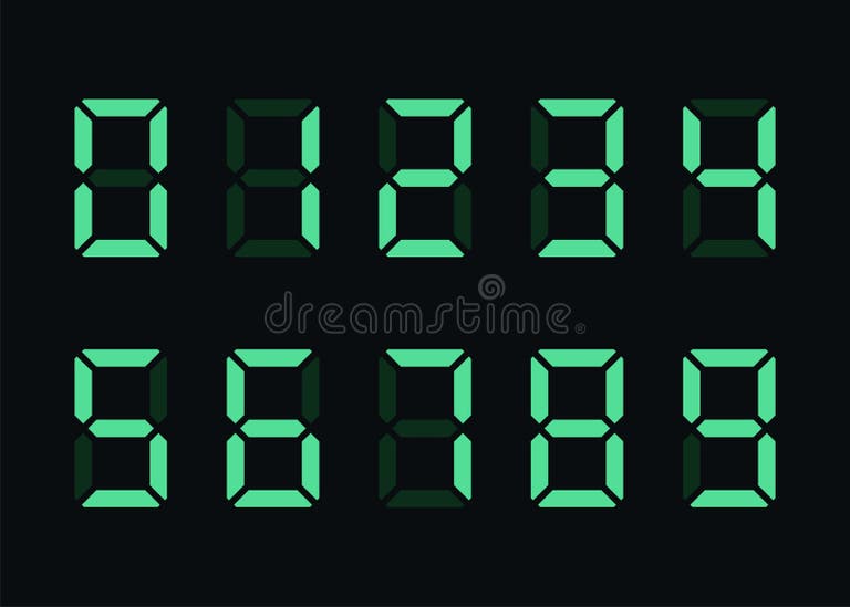 Digital number vector stock vector. Illustration of graphic - 232582706