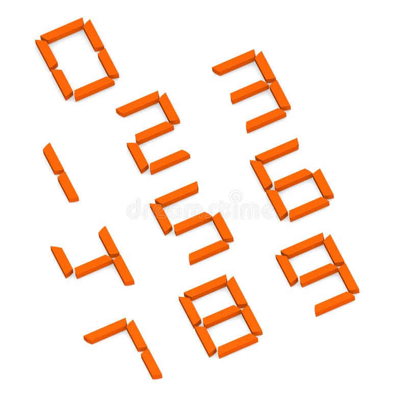 Digital numbers stock illustration. Illustration of numbers - 11548487