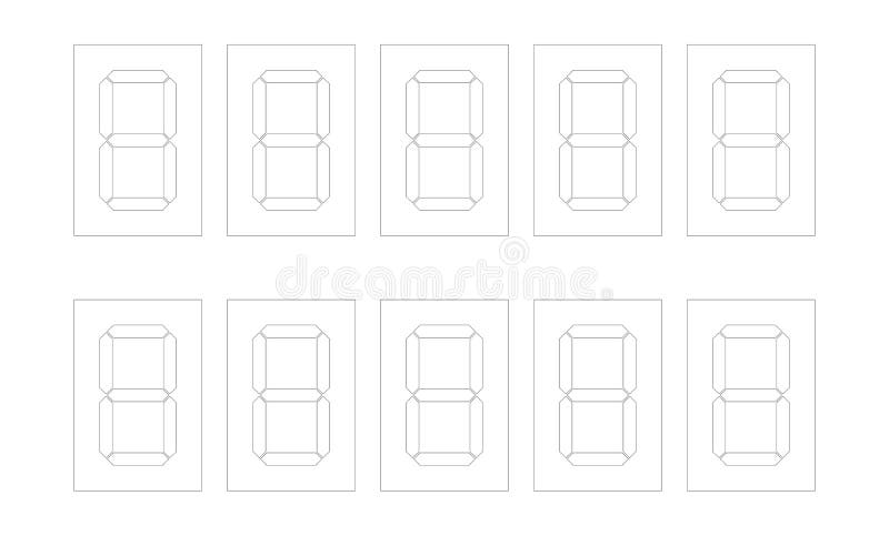 Digital numbers stock illustration. Illustration of graphic - 147033242