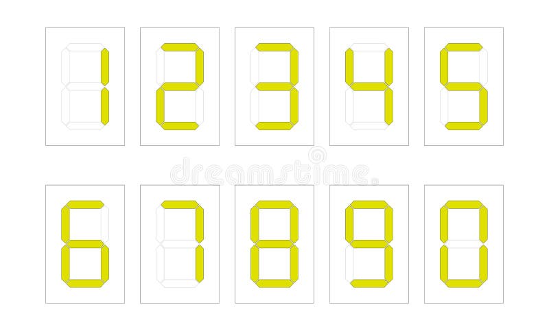 Digital numbers stock illustration. Illustration of background - 147033288