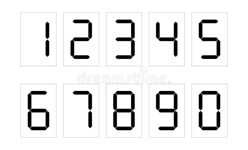 Digital numbers stock illustration. Illustration of blue - 147033245