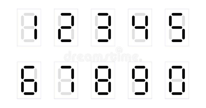 Digital numbers stock illustration. Illustration of blue - 147033245
