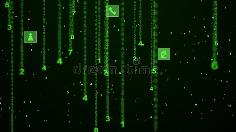 Digital numbers background stock illustration. Illustration of matrix ...