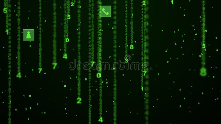 Digital numbers background stock illustration. Illustration of black ...