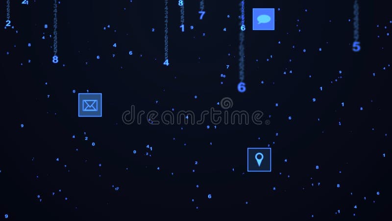 Digital numbers background stock illustration. Illustration of zeros ...