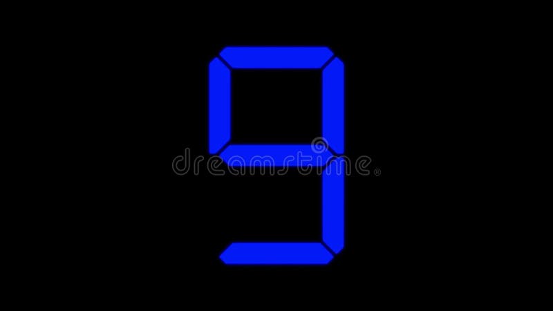 Digital Numbers Clock Countdown Timer Animation Motion Graphics Stock ...