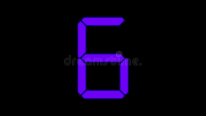 Digital Numbers Clock Countdown Timer Animation Motion Graphics Stock ...