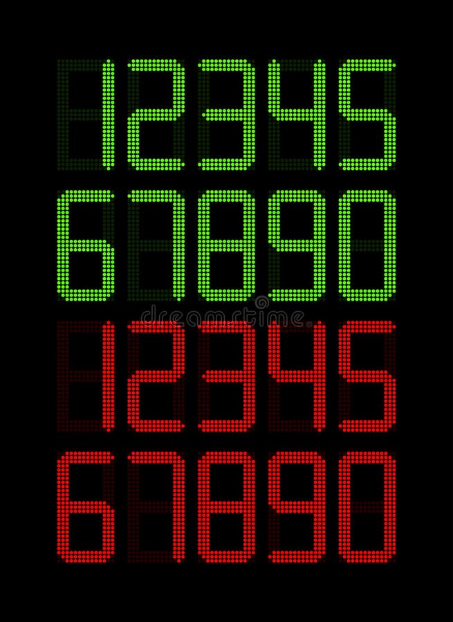 Digital Numbers on Electronic Scoreboard Stock Vector - Illustration of ... Digital Numbers on Electronic Scoreboard Stock Vector - Illustration of ...