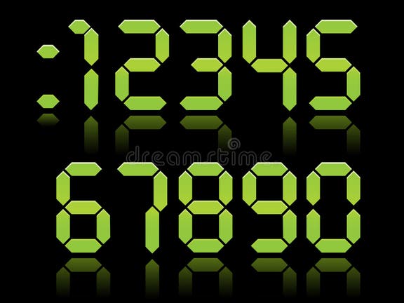 Digital Numbers EPS stock vector. Illustration of numbers - 15775457