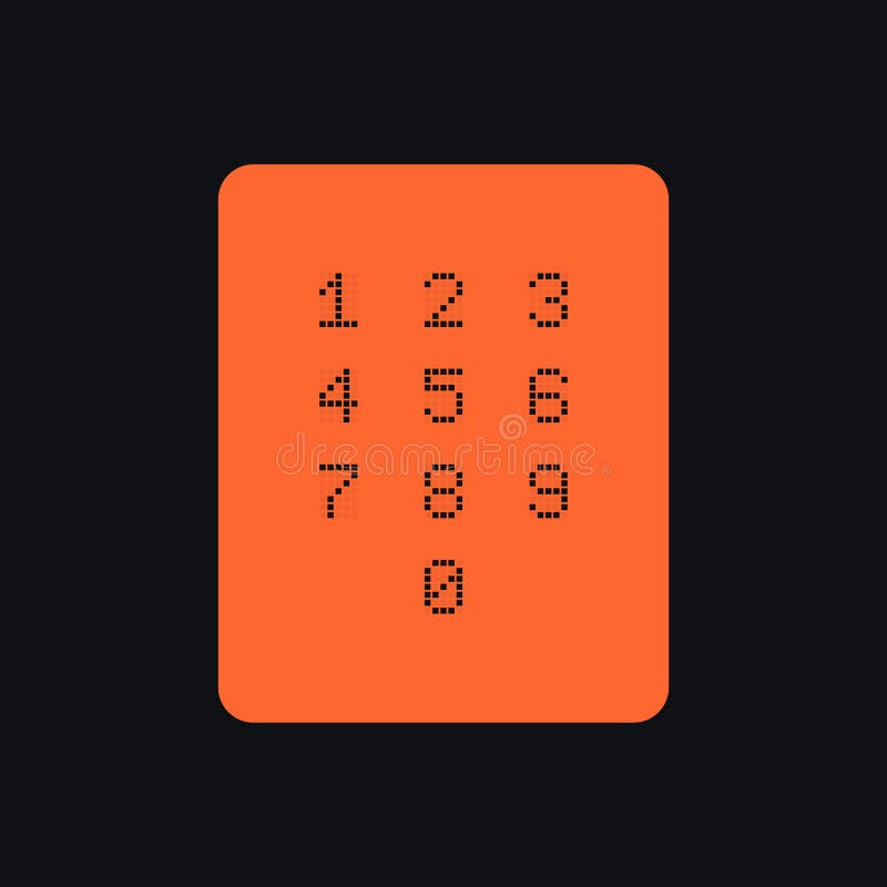 Set of 0-9 Digital Number Icons. Vector Illustration Stock Vector ...