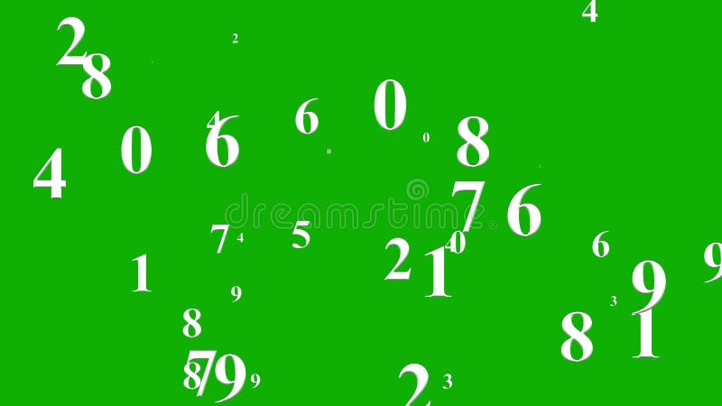 Digital Numbers Pattern Motion Graphics with Green Screen Background ...