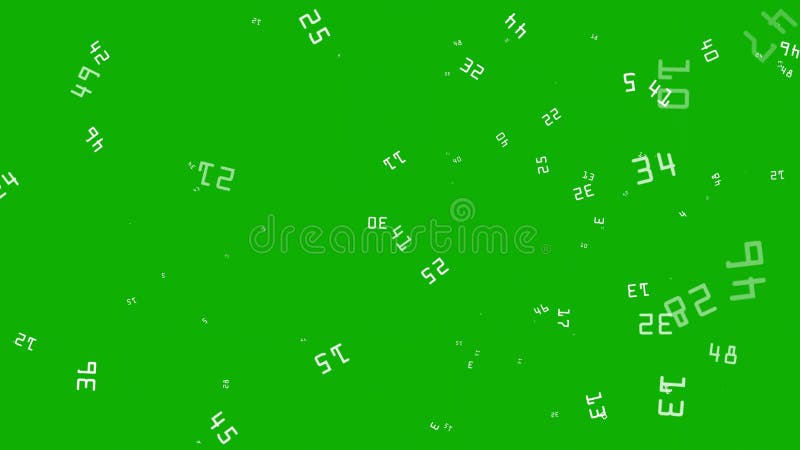 Digital Numbers Motion Graphics with Green Screen Background Stock ...