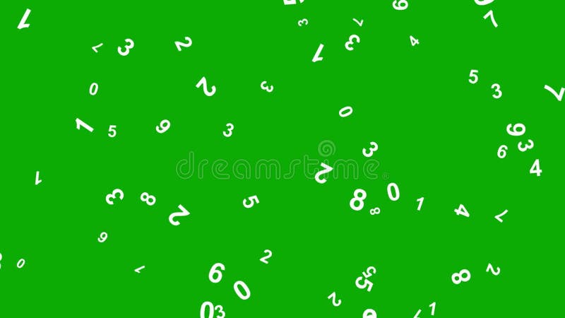 Digital Numbers Motion Graphics with Green Screen Background Stock ...
