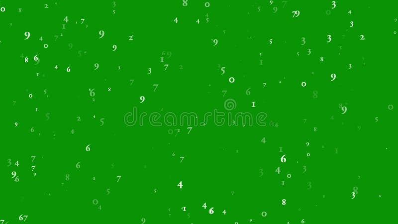 Digital Numbers Motion Graphics with Green Screen Background Stock ...