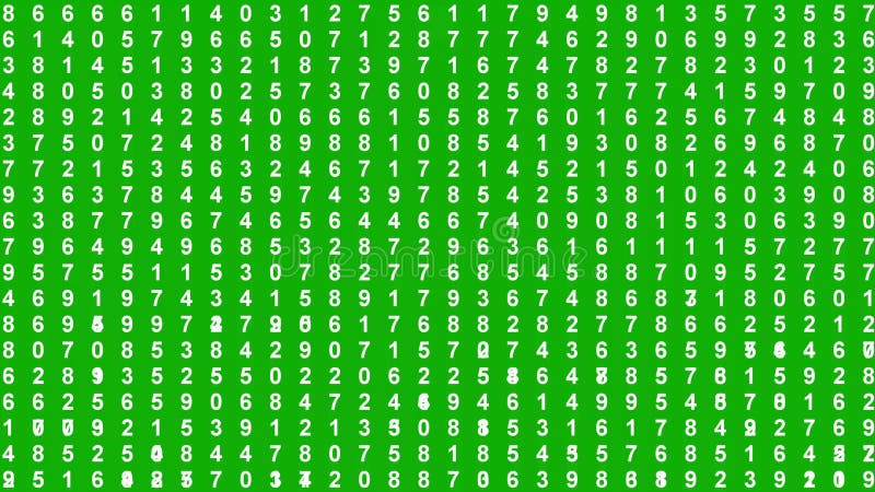 Digital Numbers Pattern Motion Graphics with Green Screen Background ... Digital Numbers Pattern Motion Graphics with Green Screen Background ...