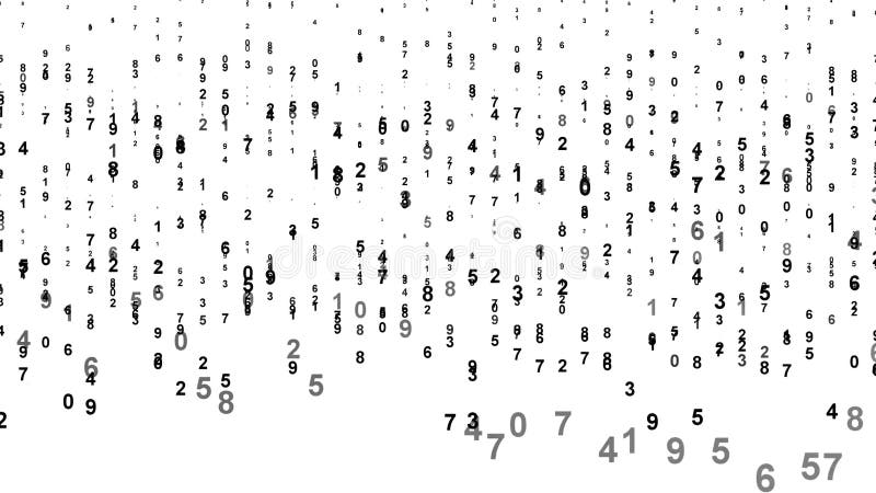 Digital Numbers Pattern Motion Graphics with Plain White Background ... Digital Numbers Pattern Motion Graphics with Plain White Background ...