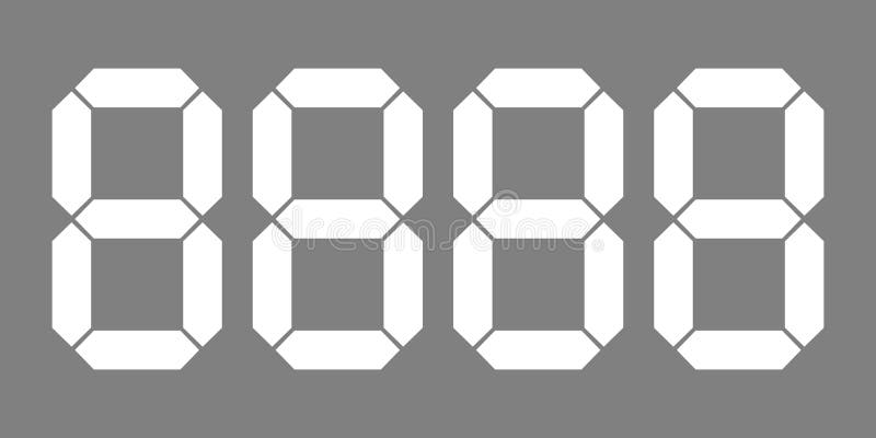 Digital Price Tag Digits or Numbers Vector Template for Shop or ...