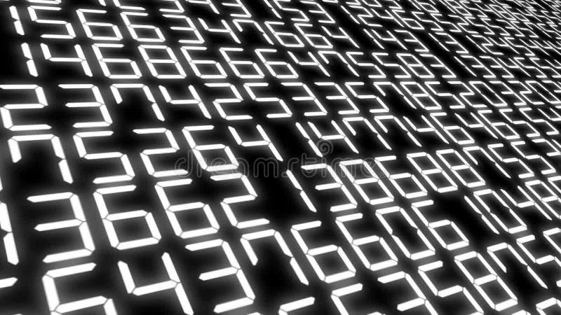 Digital Numbers Random Numbers 7 Segments Background Motion Graphics ...
