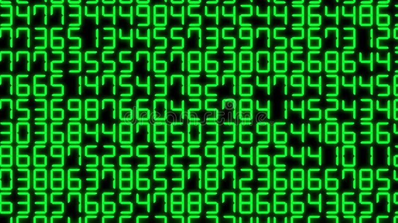 Digital Numbers Random Numbers 7 Segments Background Motion Graphics ...