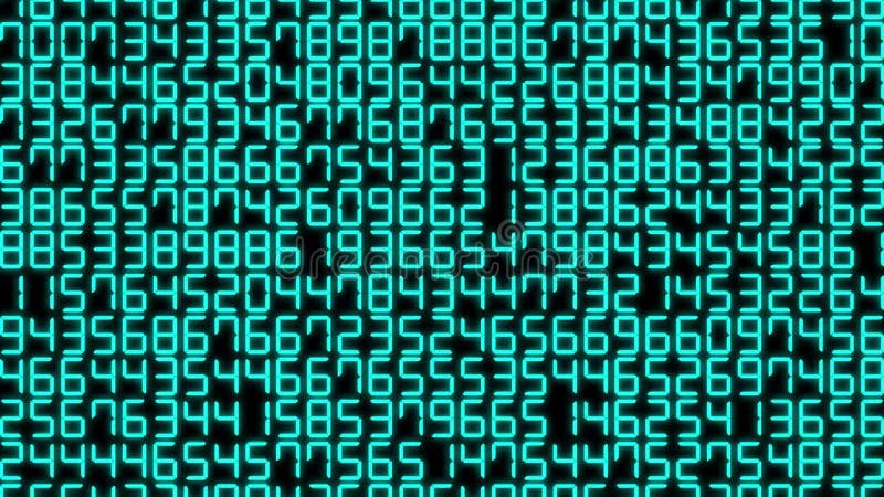 Digital Numbers Random Numbers 7 Segments Background Motion Graphics ...