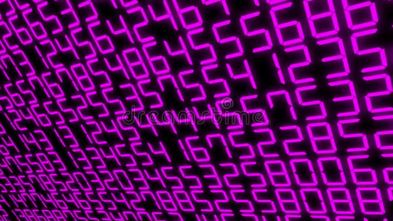 Digital Numbers Random Numbers 7 Segments Background Motion Graphics ...