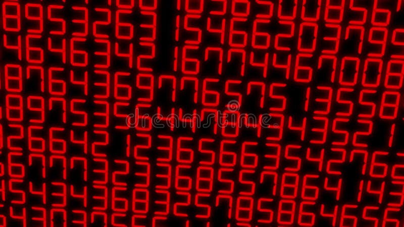 Digital Numbers Random Numbers 7 Segments Background Motion Graphics ...