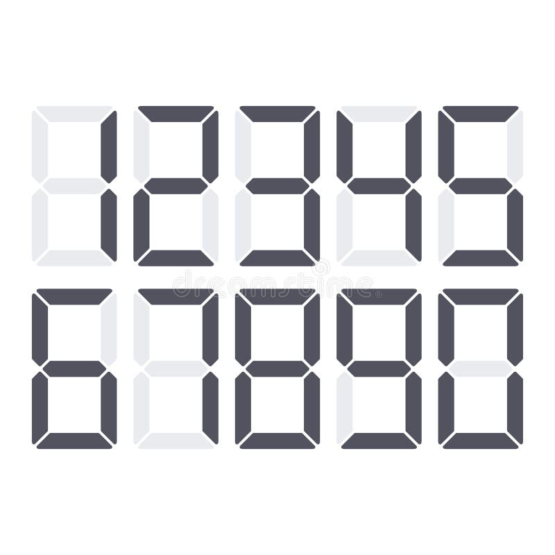 Digital Numbers Set. Digital Number Font Text. Vector Illustration ... Digital Numbers Set. Digital Number Font Text. Vector Illustration ...
