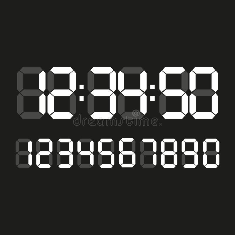 Digital Numbers Set. Vector Illustration. Calculator Digital Stock ... Digital Numbers Set. Vector Illustration. Calculator Digital Stock ...