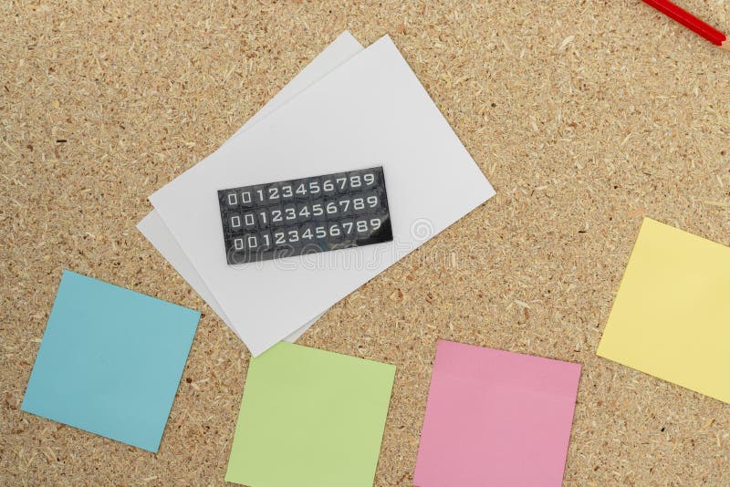 Digital Numbers on a Sticky Plastic Sheet from Zero, One, Two, Three ...