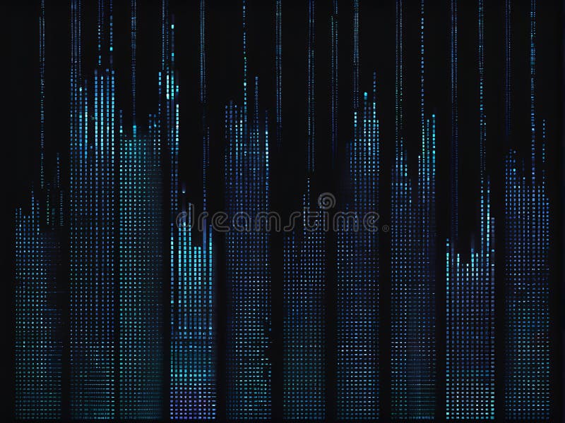 Digital Numeric Matrix with Cascading Numbers for Futuristic Website ...