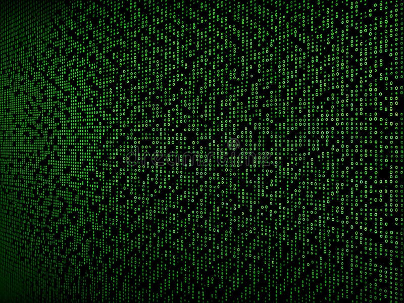 Digital Numeric Matrix with Cascading Numbers for Futuristic Website ...