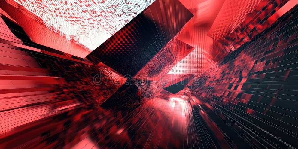 Digital Ocean: a Deep Dive into the Data Stream Stock Illustration ...