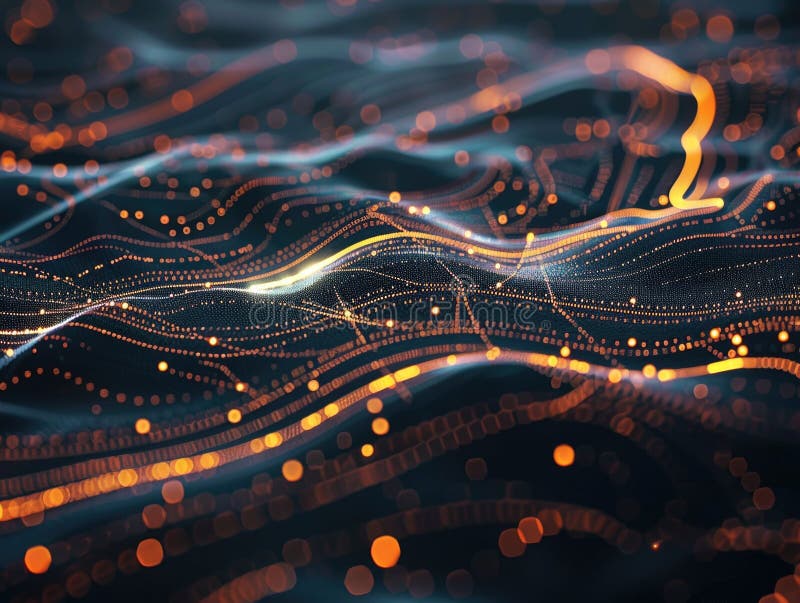 Digital Ocean Waves Concept Stock Photo - Image of modern, infinity ...