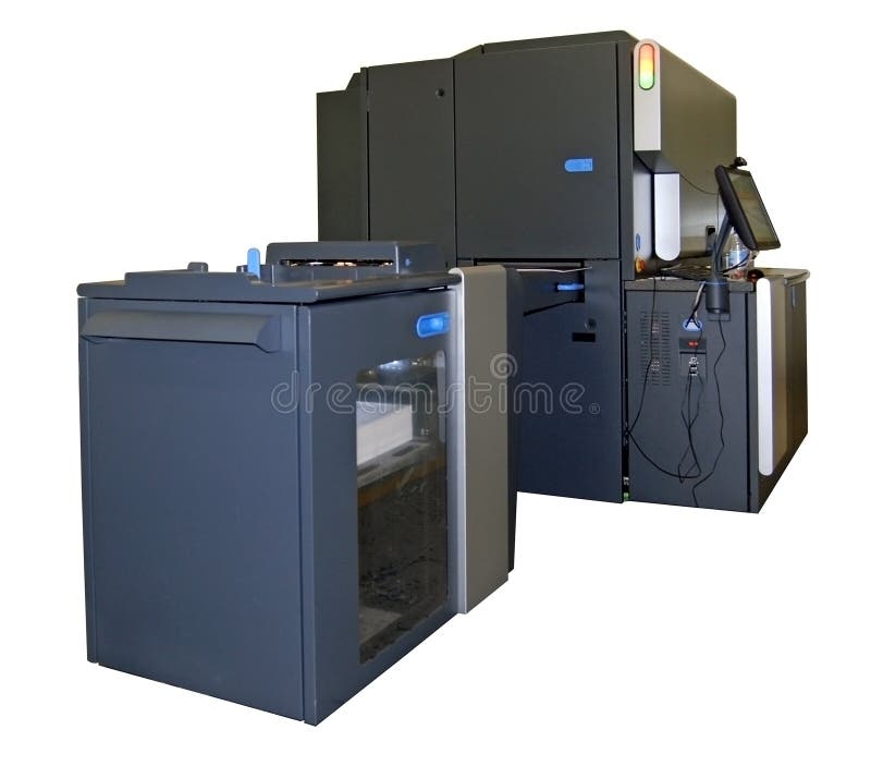 Digital Offset Printing - Four Color Press Stock Image - Image of ...