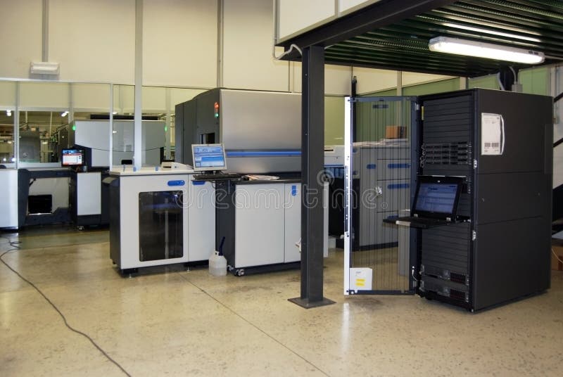 Digital Offset Printing - Four Color Press Stock Image - Image of ...