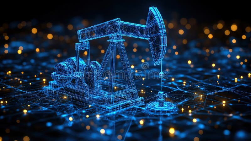 Digital Oil Rig, a Futuristic, Interconnected Network Stock ...