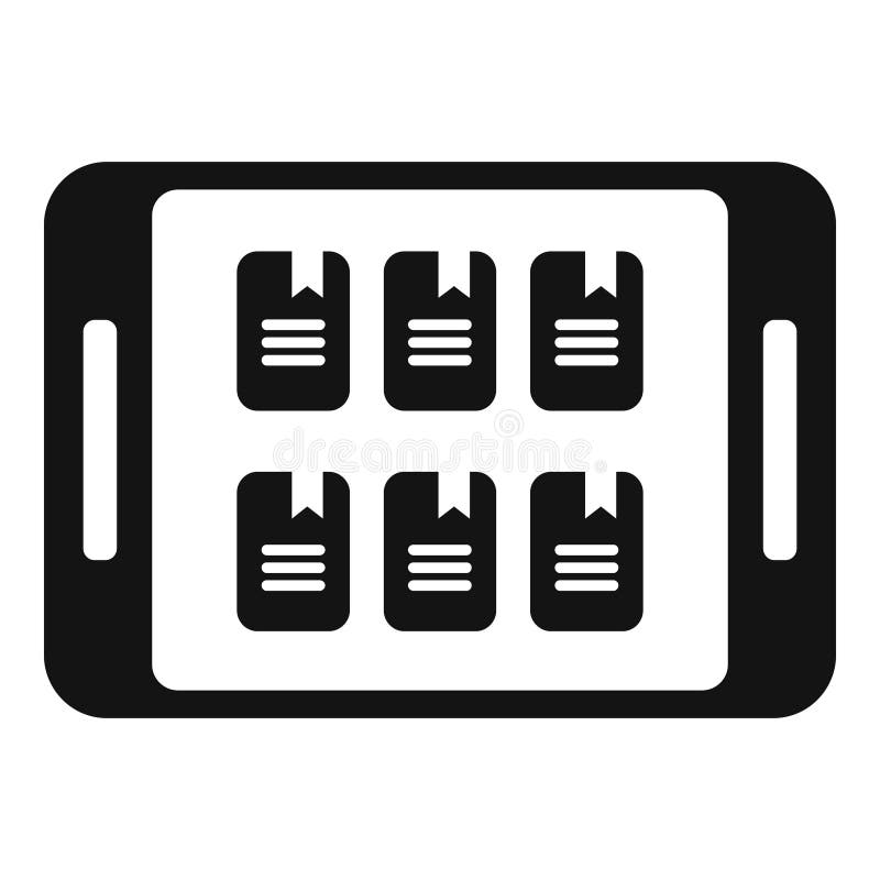 Digital Online Books Stack Icon Simple Vector. Network Reading Stock ...
