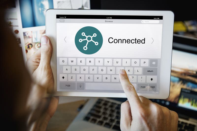 Digital Online Connection Symbol Concept Stock Image - Image of ...