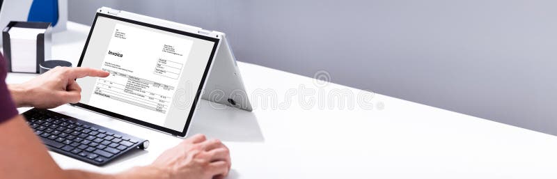 Digital Online E Invoice Accounting Software Stock Photo - Image of ...