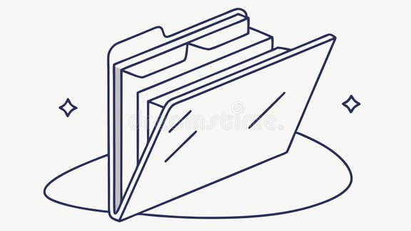 Digital Open Folder with Important Documents, Files, Vector Design ...