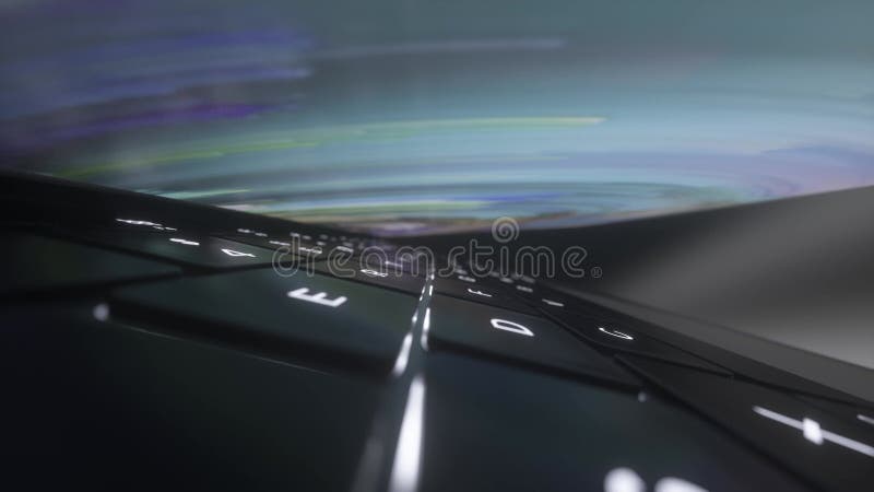 Digital Open Laptop Keyboard Close-up View for Browsing with Software ...