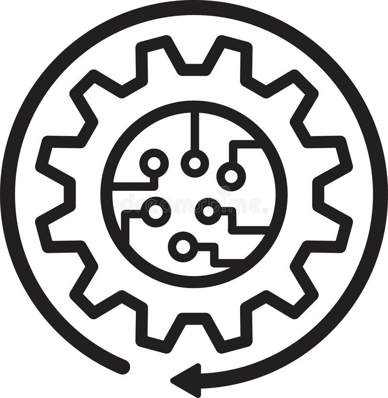 Digital operation icon. stock vector. Illustration of product - 233113198