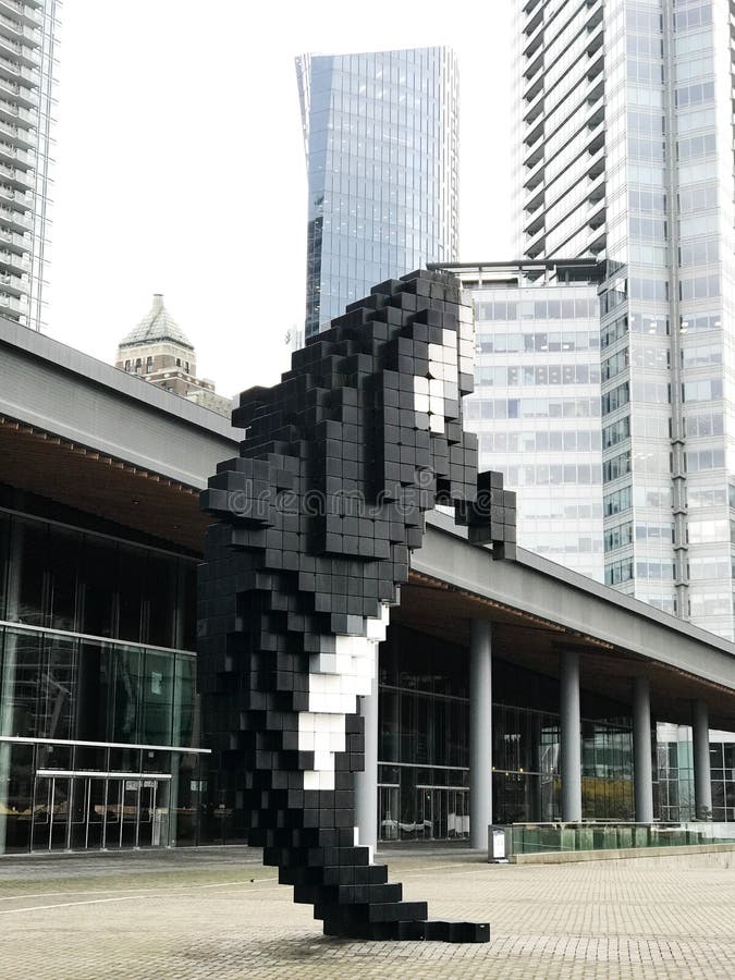 Digital Orca, Statue of a Pixelated Orca Editorial Image - Image of ...