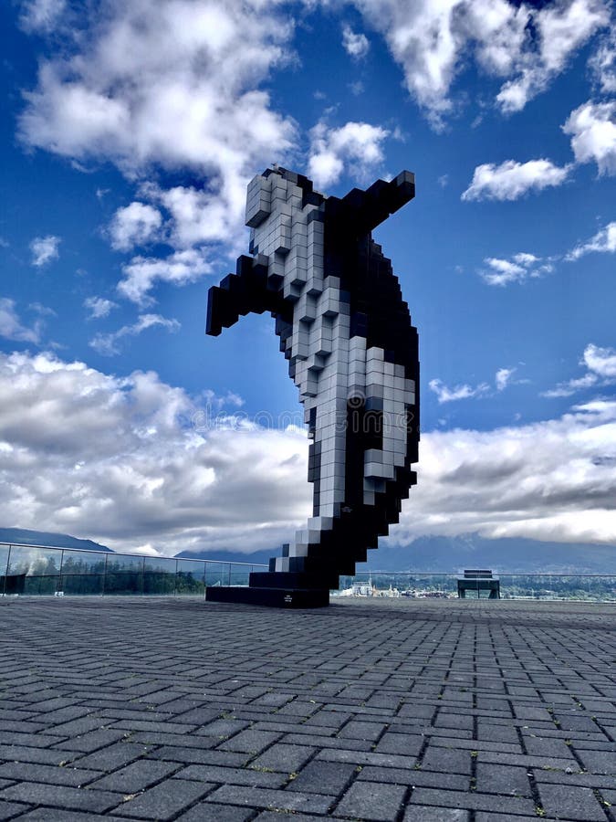 Digital Orca Sculpture of a Killer Whale, Next To the Vancouver ...