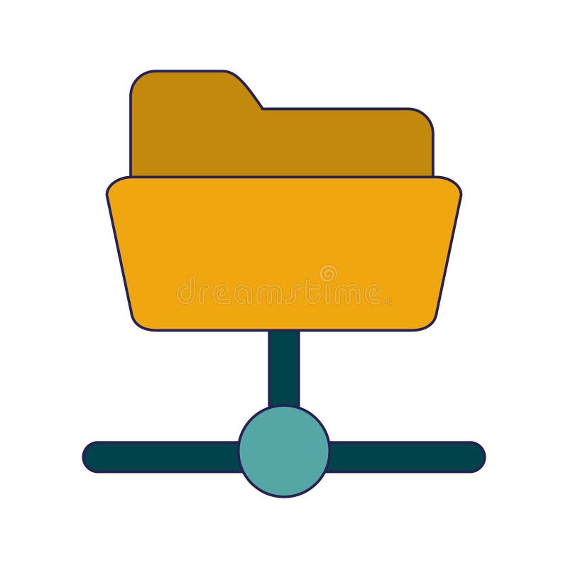 Offenes Techonlogy Symbol Digital-Ordners in Schwarzweiss Vektor ...