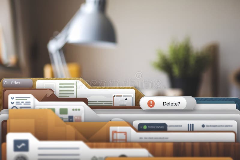 Digital Organization: Folder Management Stock Image - Image of document ...