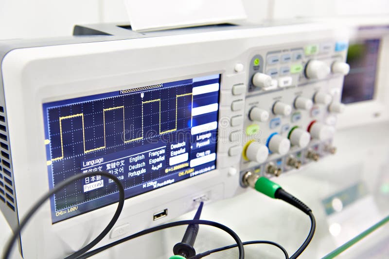 Digital Oscilloscope and Spectrum Analyzer Stock Photo - Image of ...