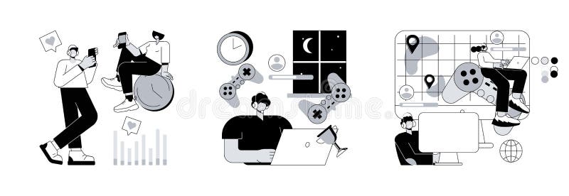 Digital Overload Abstract Concept Vector Illustrations. Stock Vector ...