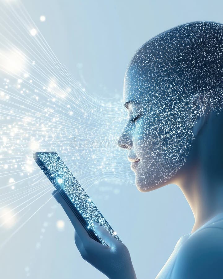 Digital Overload Conceptual Image of Brain and Technology Connection ...