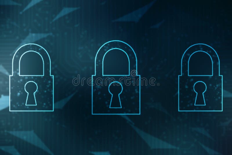 Technology Security Concept. Modern Safety Digital Background.Digital ...